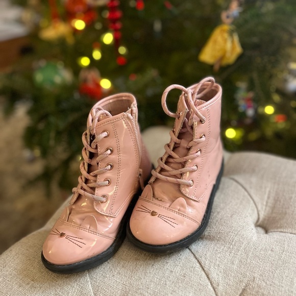 The Children's Place | Shoes | Little Girls Pink Kitty Combat Boots ...